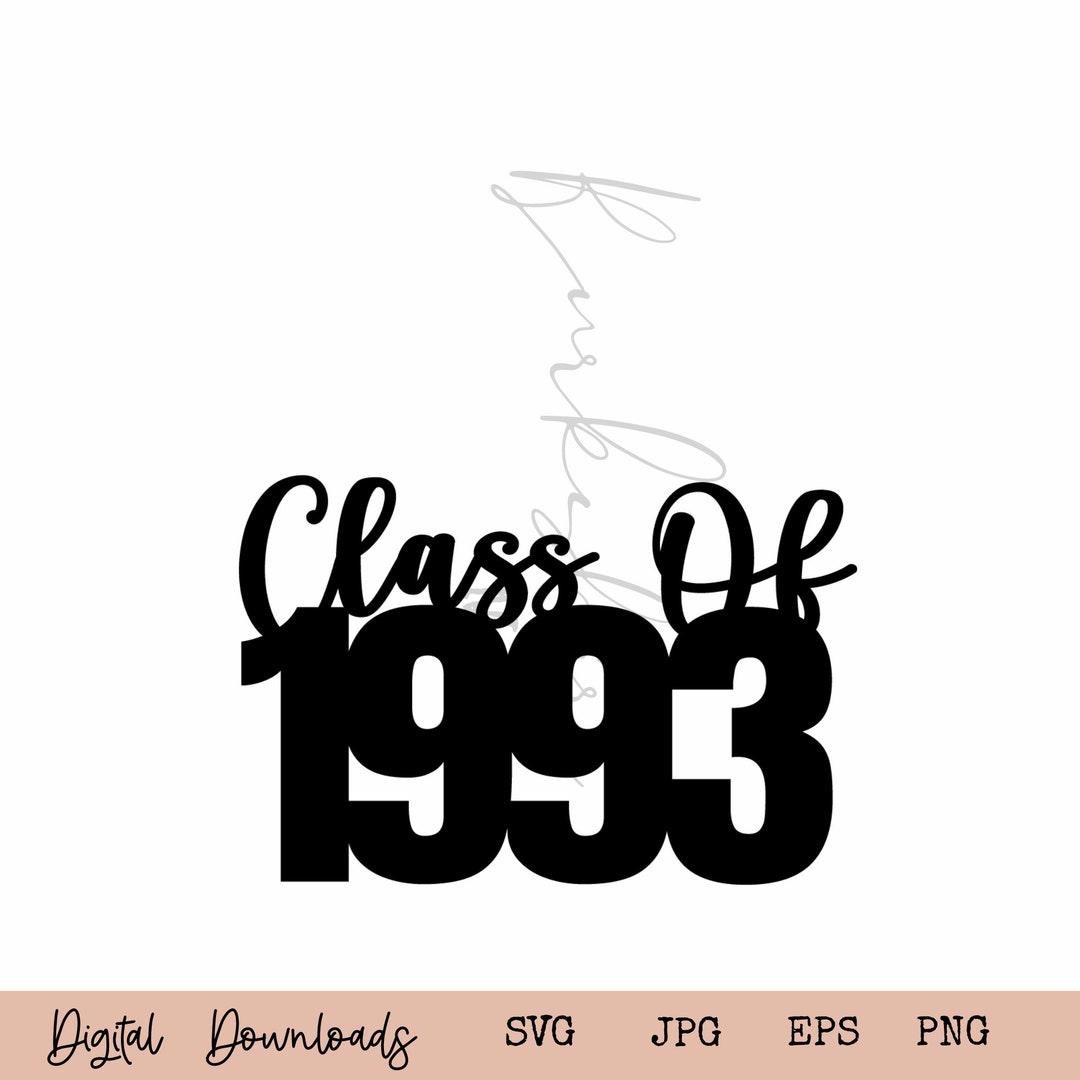30 Years Decor SVG I Class Reunion 1993 I 30th SVG I High School ...