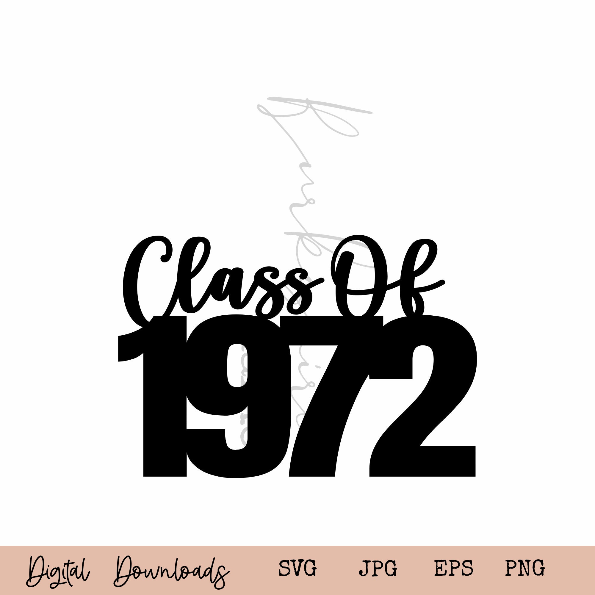 1972 Decor SVG I Class Reunion 1972 I Reunion SVG I High School Reunion ...