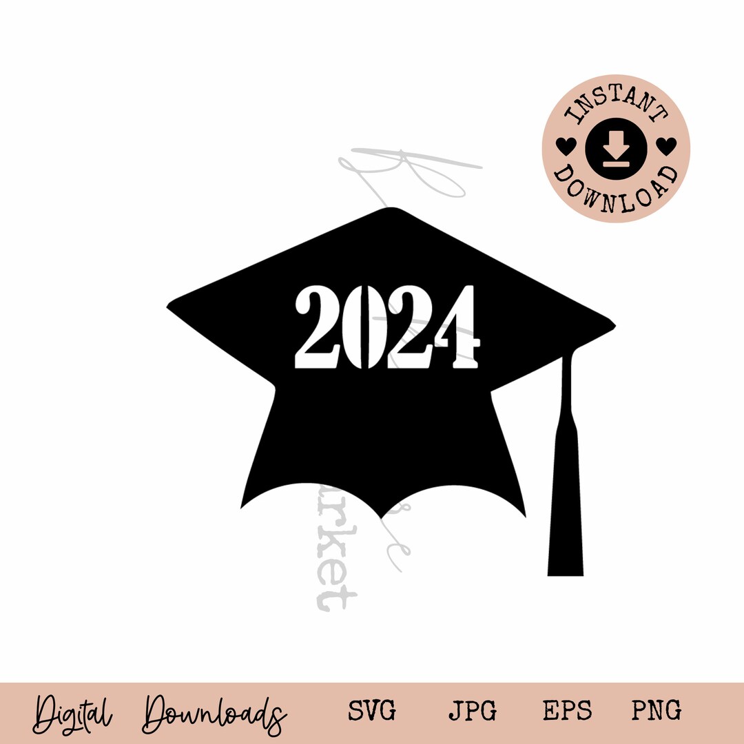 Class of 2024 Centerpiece Download I Graduation Cap Hang Tag I 2024 SVG ...