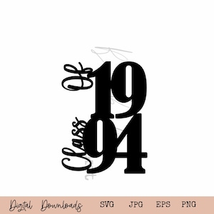 Class Reunion of 1994 SVG / 1994 Centerpiece Tag Download / Class of ...