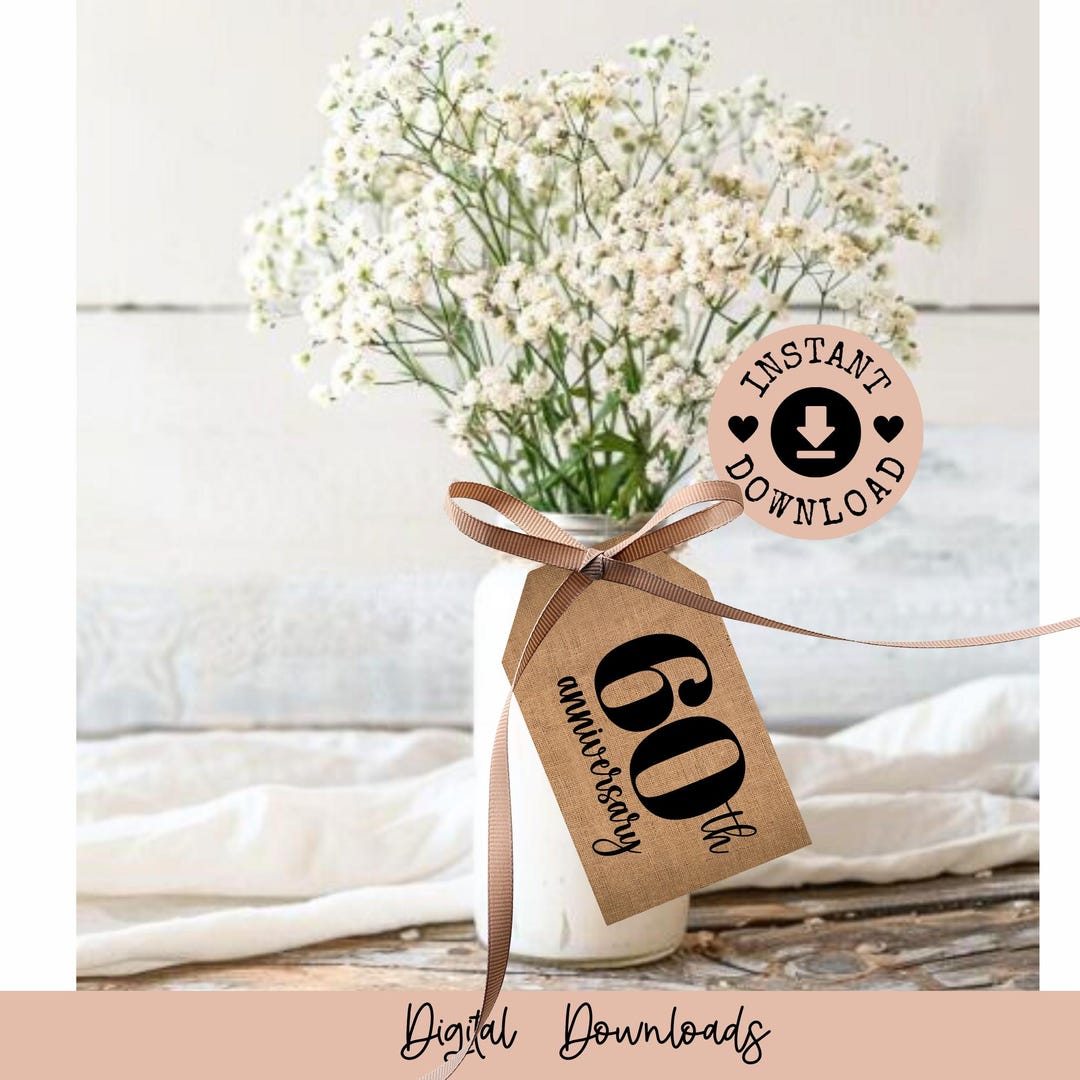 60th Anniversary Decorations / 60 Wedding Anniversary Centerpiece ...