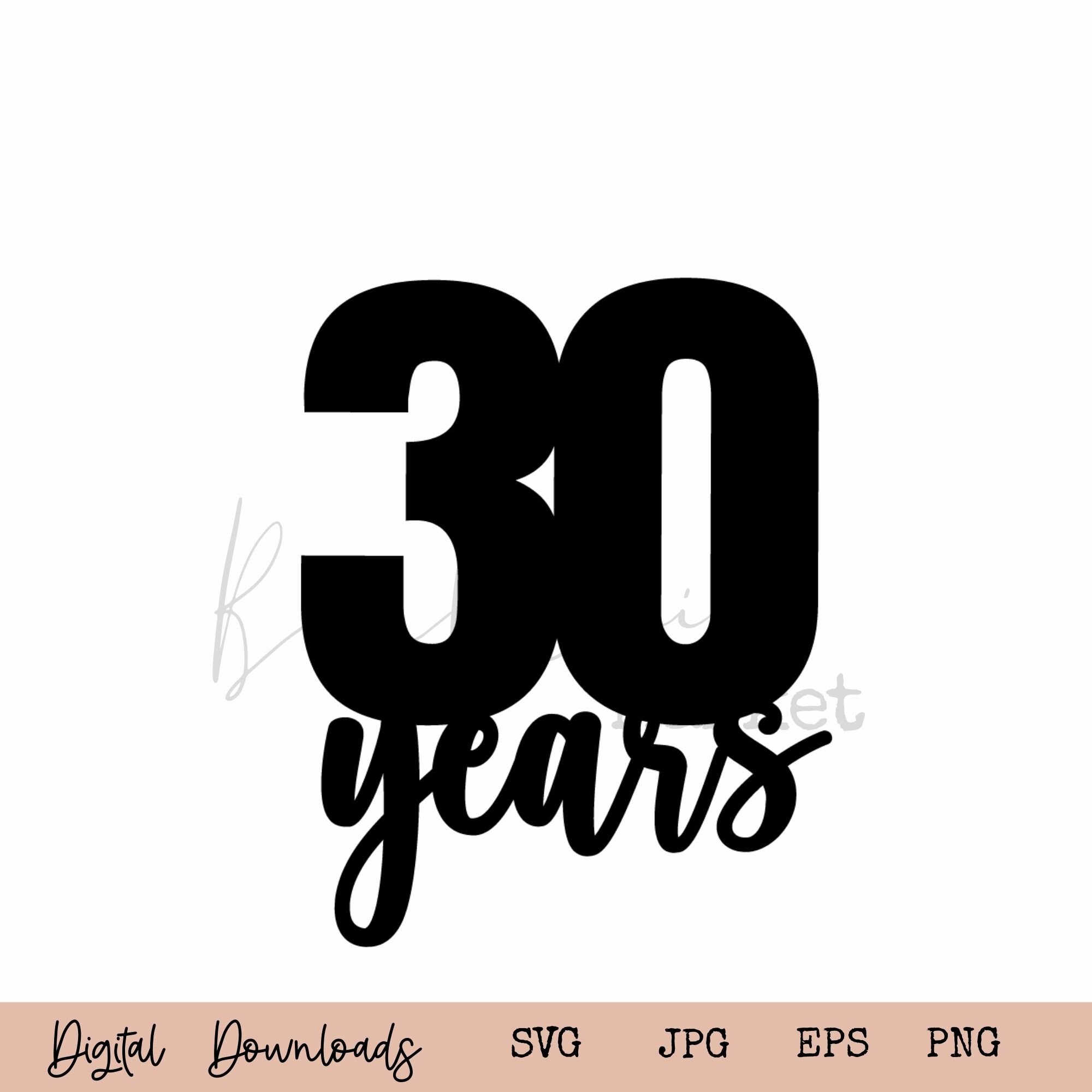 30 Years Decor SVG I Class Reunion 1993 I 30 Wedding Anniversary SVG I ...