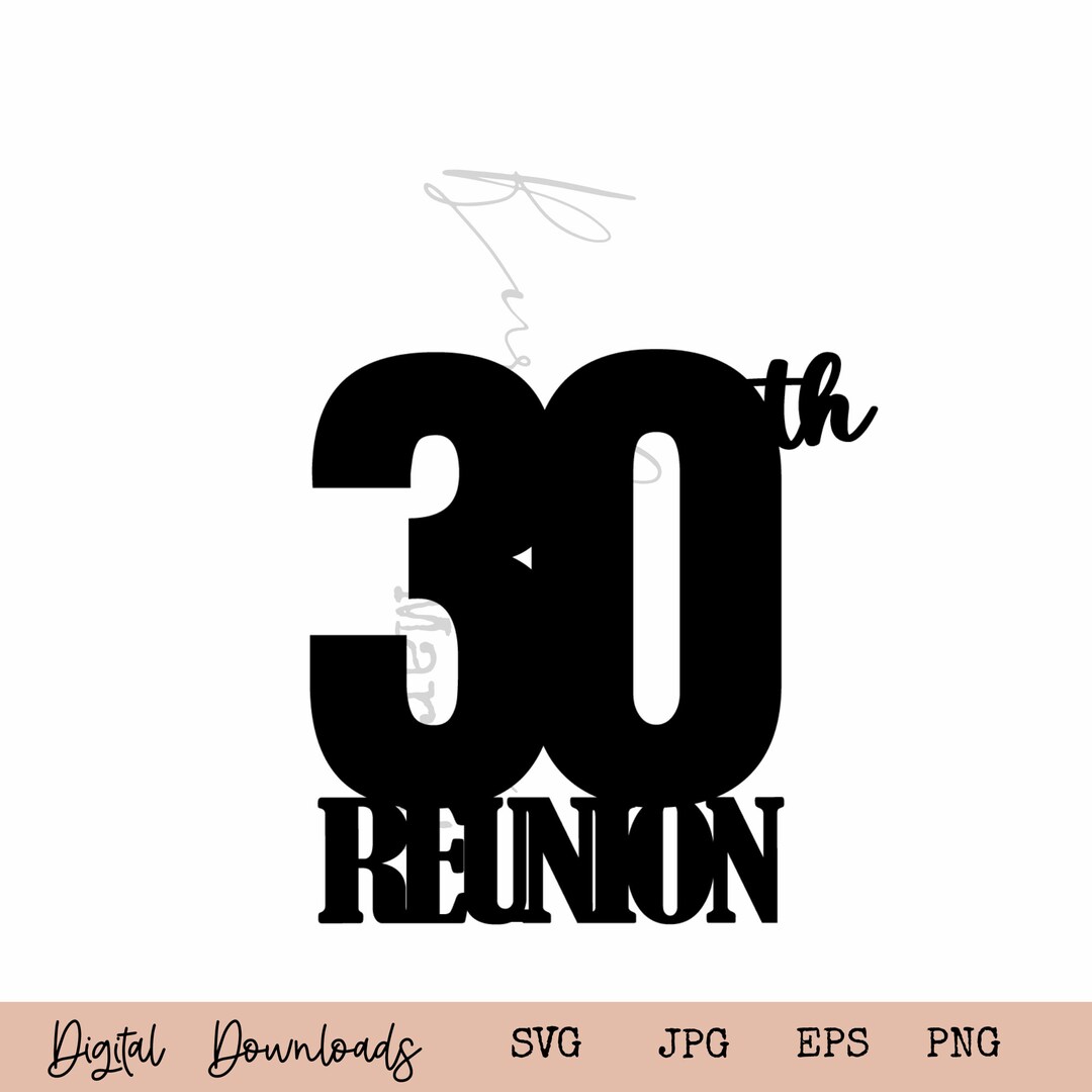 30 Years Decor SVG I Class Reunion 1993 I 30th SVG I High School ...