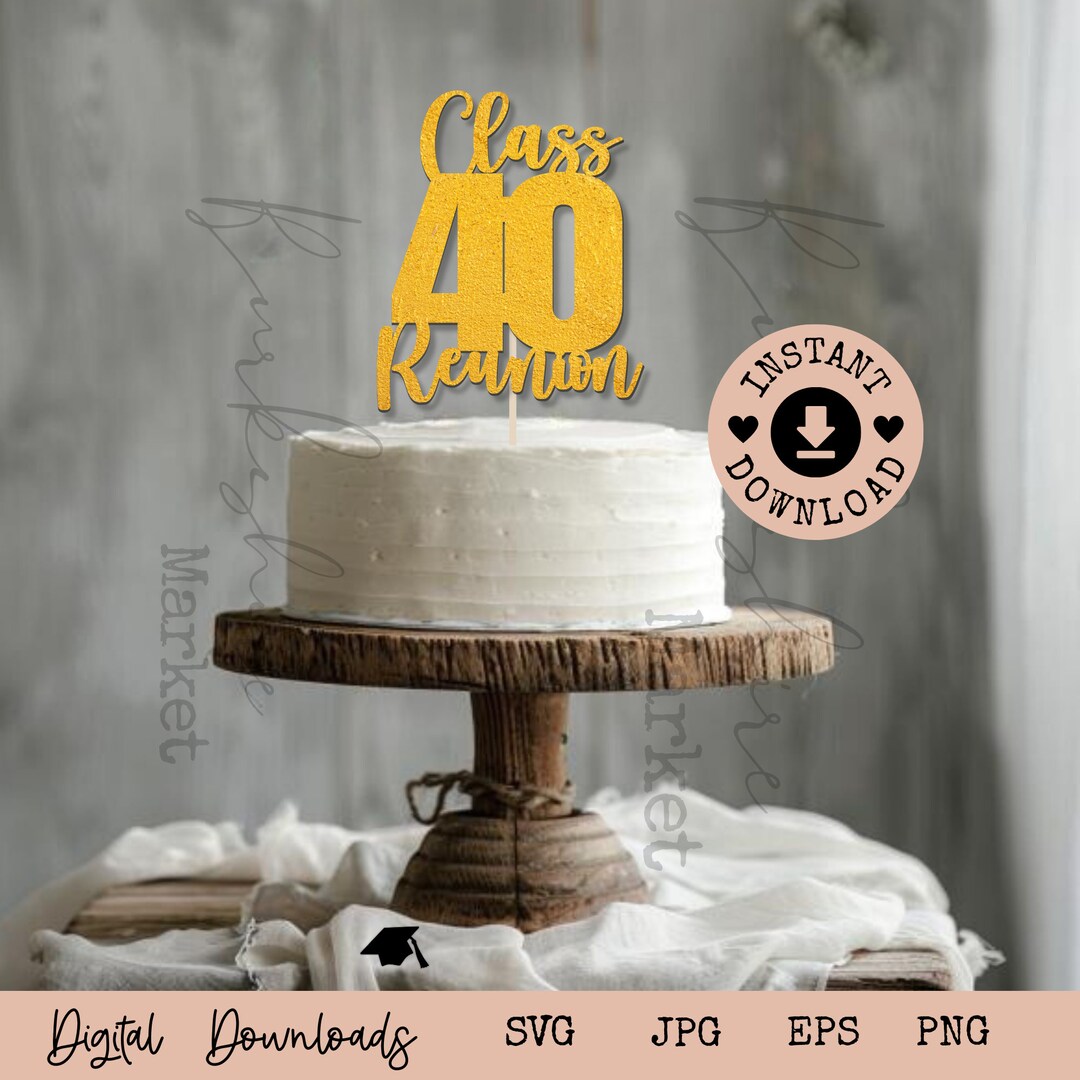 40 Years Decor SVG I Class Reunion 1984 I 40th SVG I High School ...