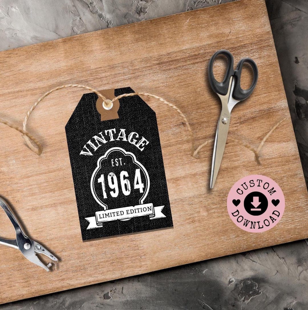 Personalized Limited Edition Vintage Birthday Decor I 1964 Decoration ...