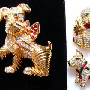 Kenneth Jay Lane Miniature Schnauzer Dog Brooch Small Scatter Pin ...