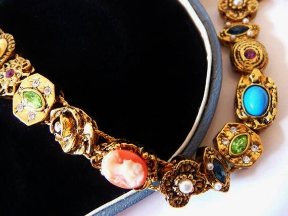 Edith Vanderbilt Victorian Revival slide charms brace… - Gem