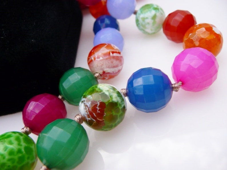 Kenneth Jay Lane Faux Semi Precious Stone Glass Bead Necklace, Faux ...