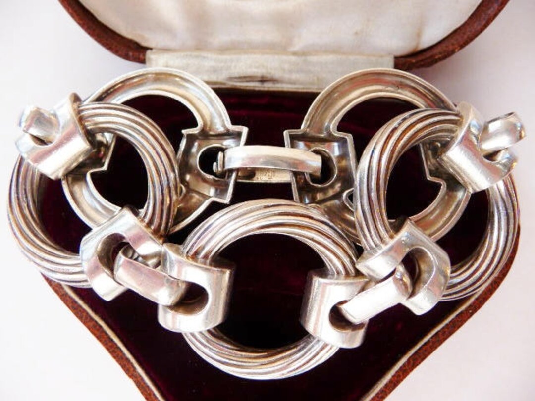 Henkel & Grosse Bracelet, Sterling Silver, German Industrial Art ...