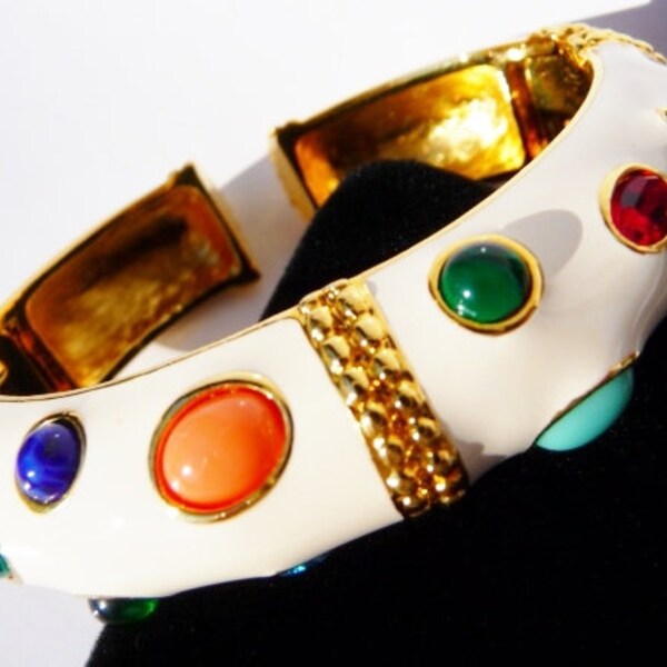 Enamel Cuff Bracelet - Etsy