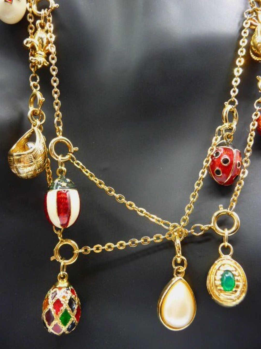 Joan Rivers Private Collection Faberge Style Bejeweled Egg Pendants ...