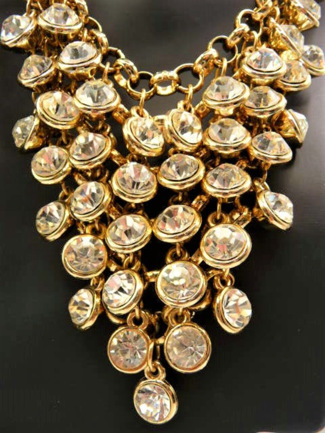 Faux Diamond Clear European Rhinestone Statement Crystal Bib - Etsy