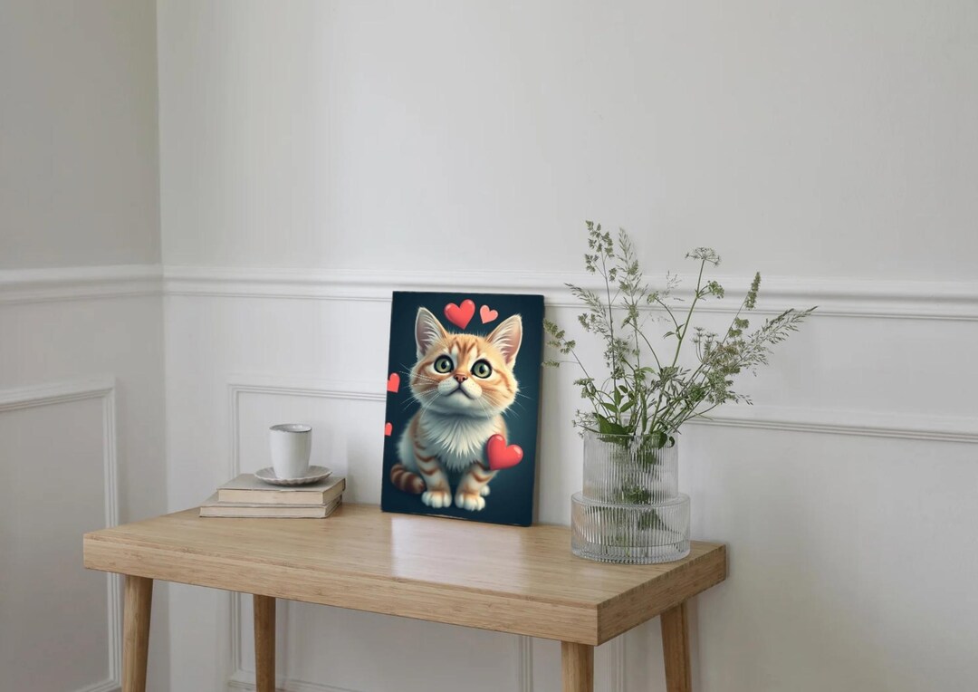 Adorable Cat Love Print – Instant Download - Etsy