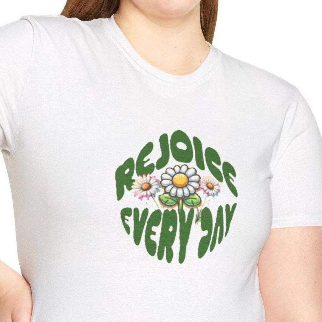 Spring Themed Floral Retro Design. Rejoice Everyday Motto. Perfect ...