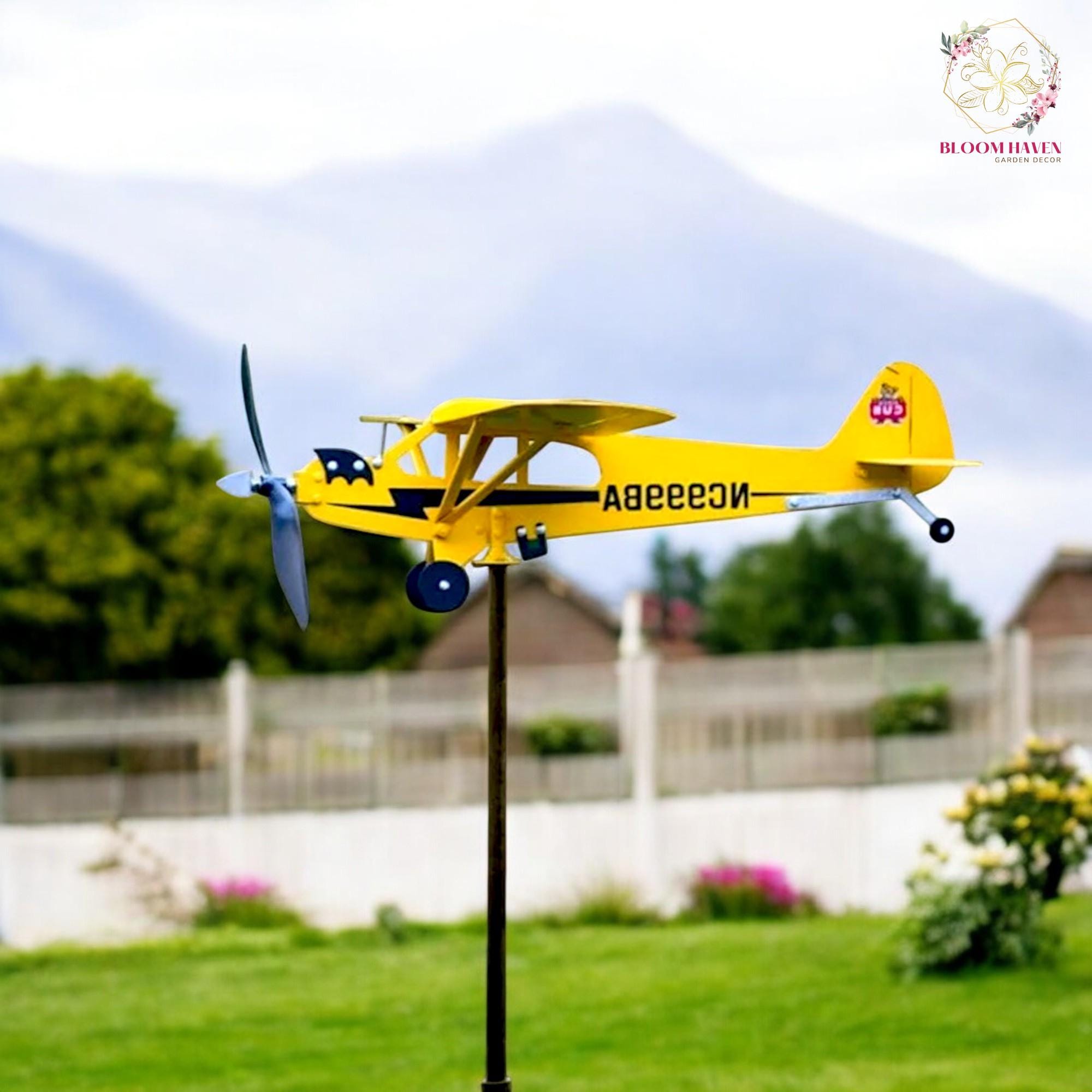 Plane Wind Spinner, Yard Wind Spinner, Garden Windmill, Kinetic ...