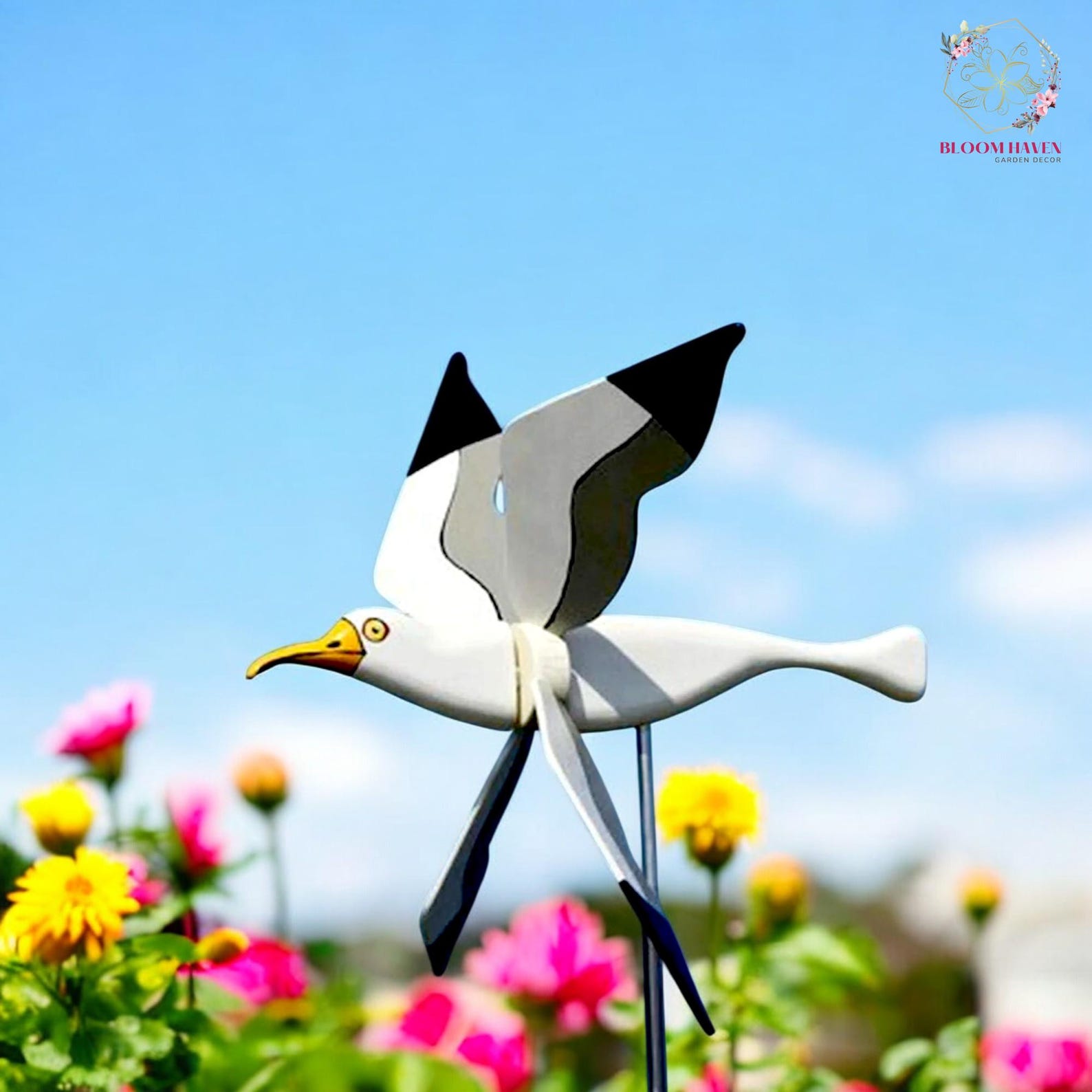 Seagull Wind Spinner, Yard Wind Spinner, Garden Windmill, Kinetic ...