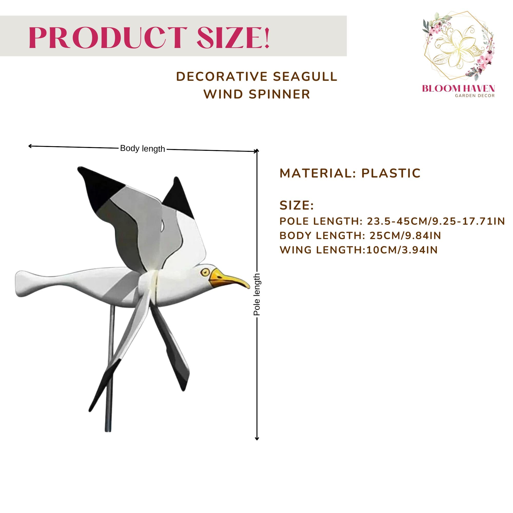 Seagull Wind Spinner, Yard Wind Spinner, Garden Windmill, Kinetic ...