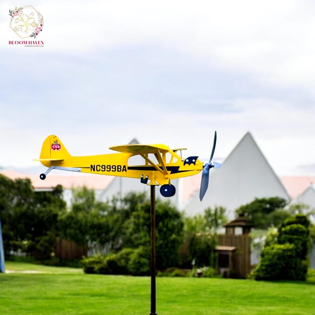 Plane Wind Spinner, Yard Wind Spinner, Garden Windmill, Kinetic ...