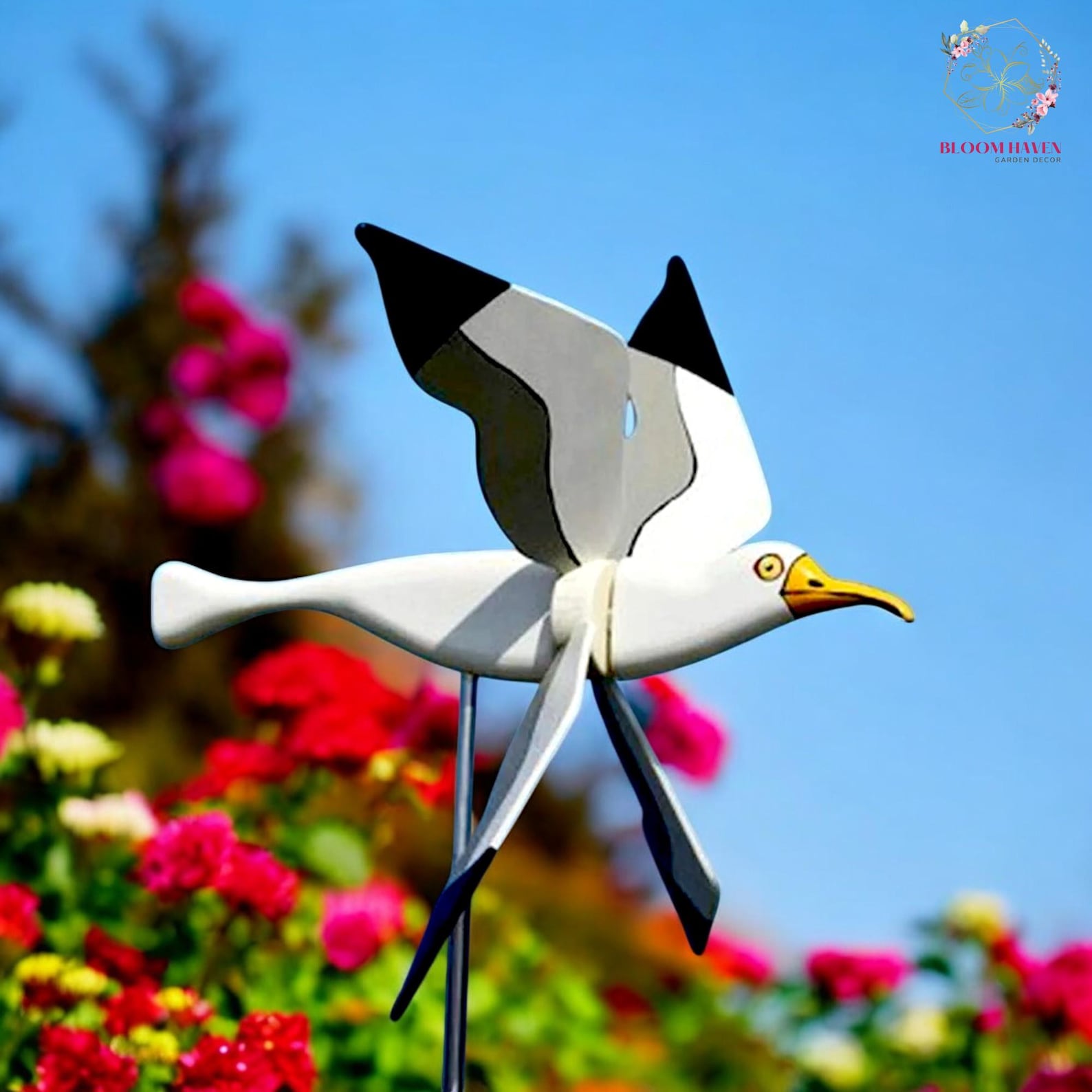 Seagull Wind Spinner, Yard Wind Spinner, Garden Windmill, Kinetic ...
