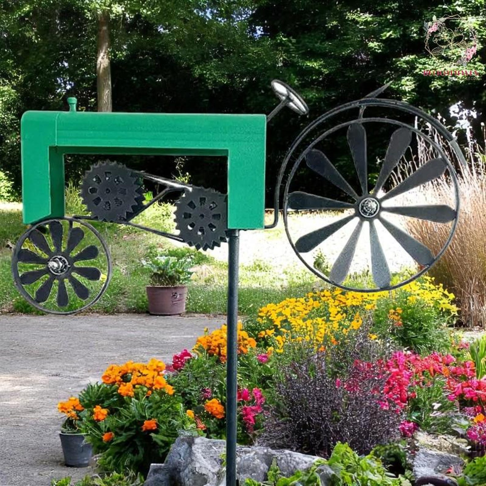 Tractor Wind Spinner: Kinetic Garden Art, Lawn Decoration - Etsy