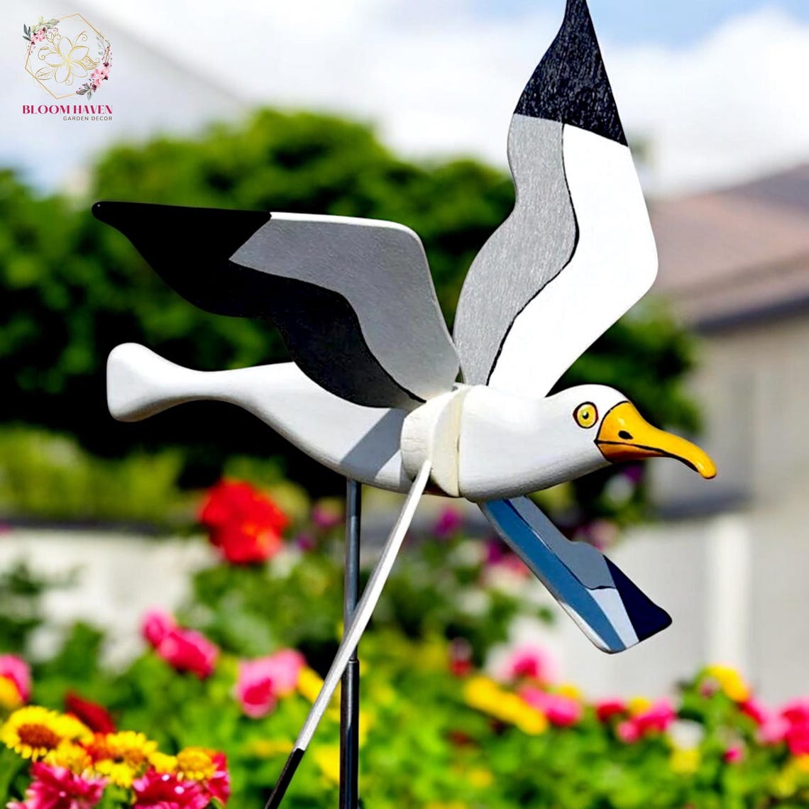 Seagull Wind Spinner, Yard Wind Spinner, Garden Windmill, Kinetic ...