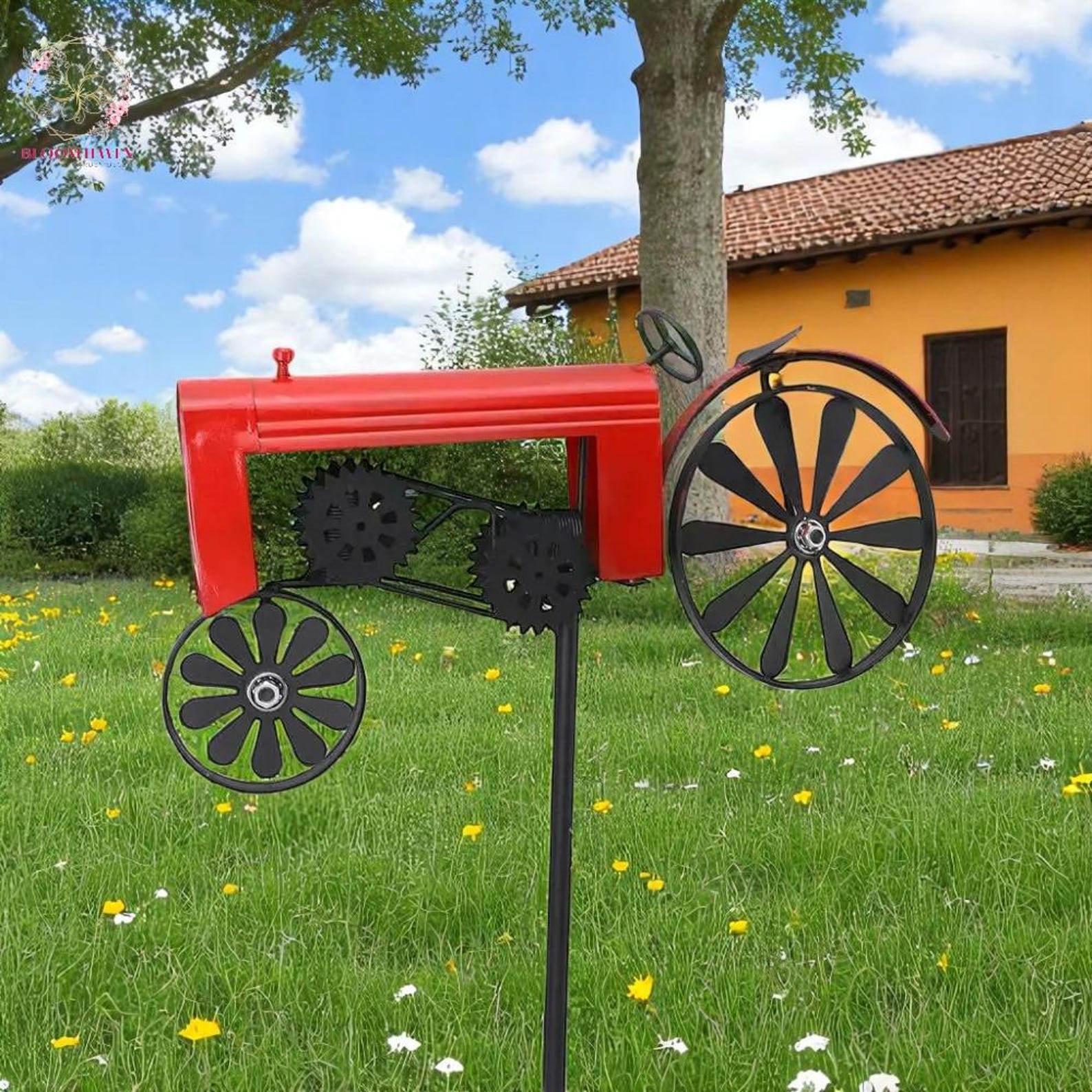 Tractor Wind Spinner: Kinetic Garden Art, Lawn Decoration - Etsy