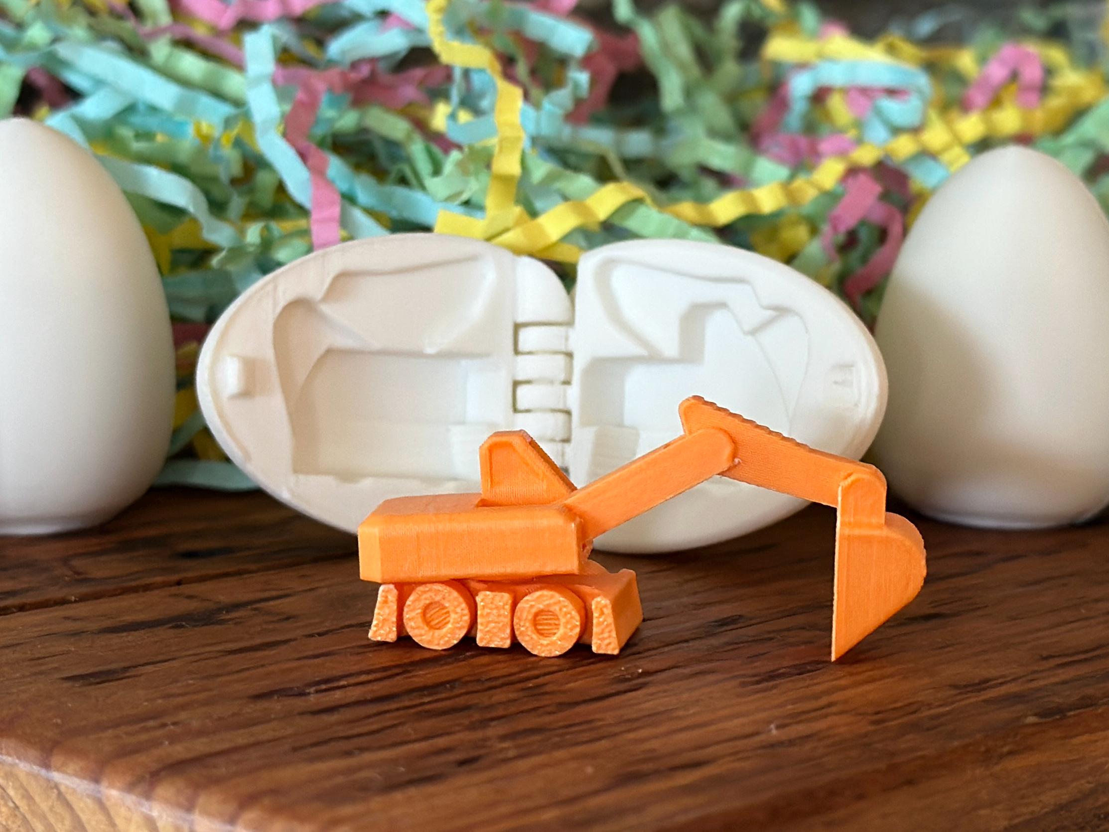 Mini Construction Truck Egg Set: Steamroller, Dump Truck, Excavator ...