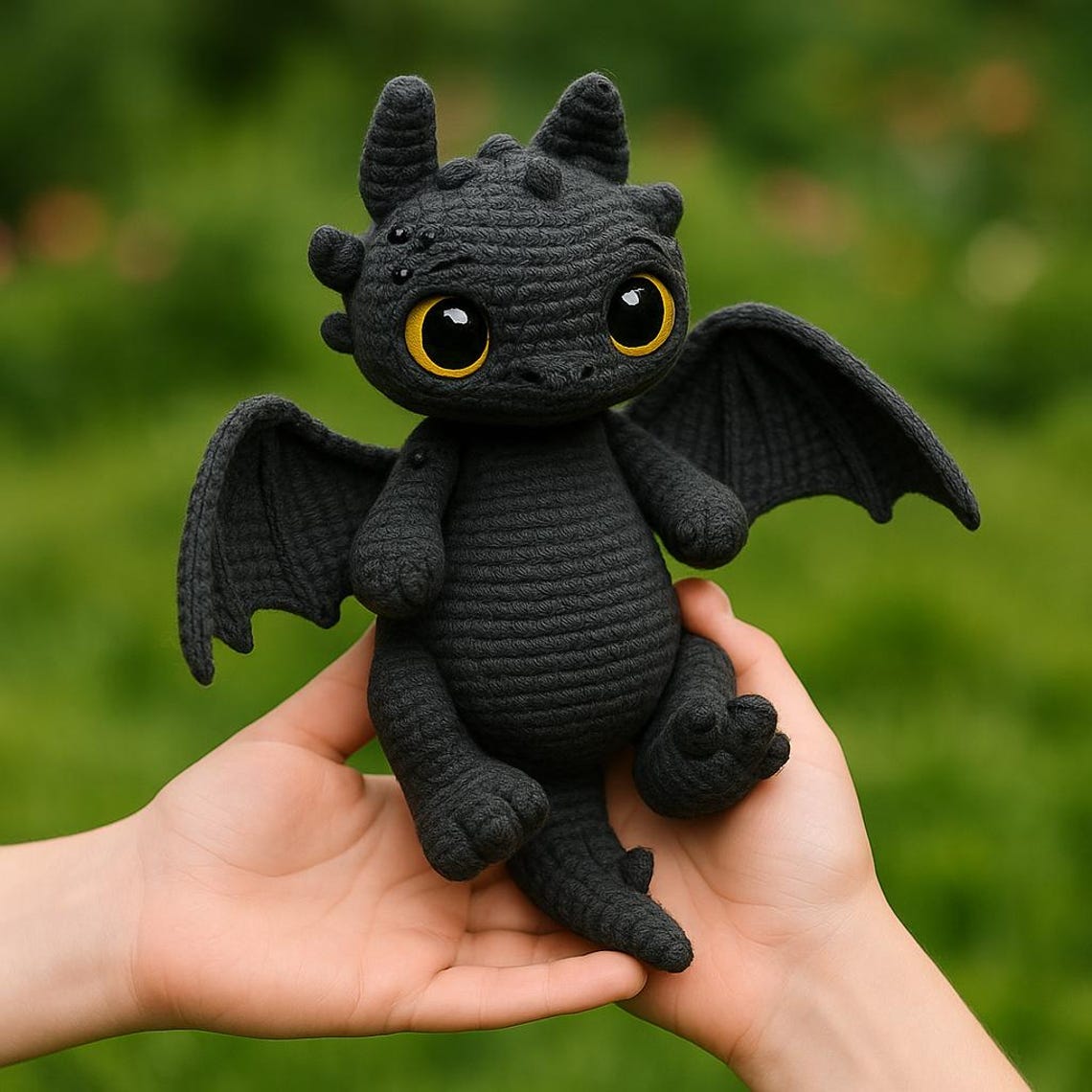 Toothless Inspired Dragon Crochet Pattern: Amigurumi Plush Toy Patron ...