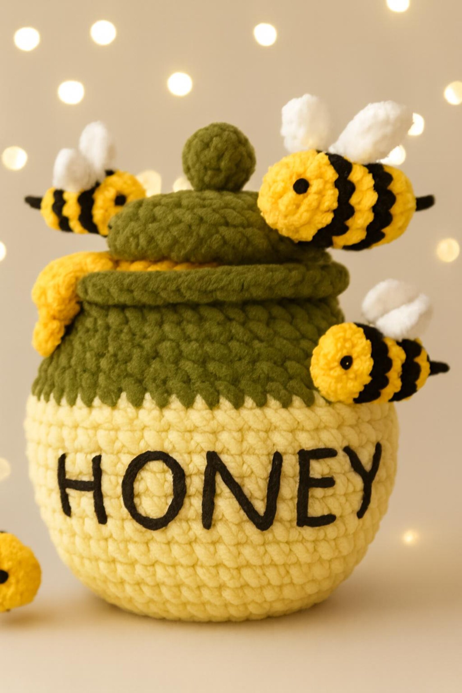Crochet Honey Pot & Bee Pattern: Amigurumi Plush Jar (PDF Digital ...