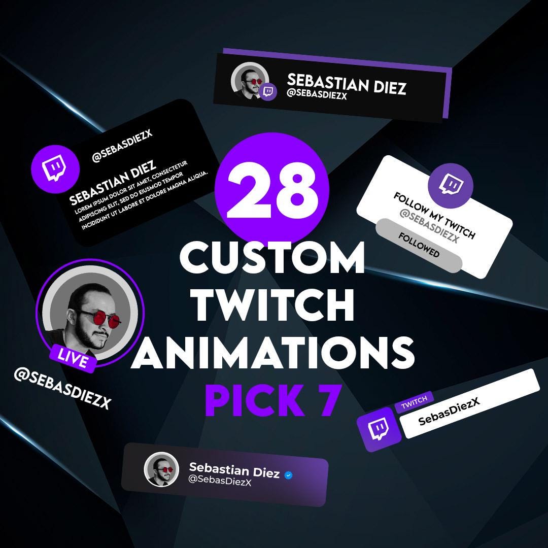 28 Custom Twitch Channel Follow Animation for Streamers, Vtubers and ...