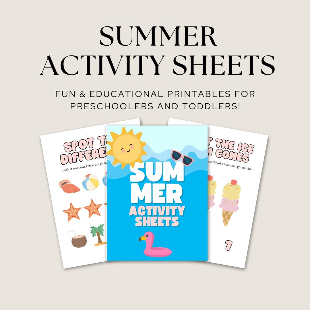 Summer Activity Sheets – Fun and Educational Printables for ...