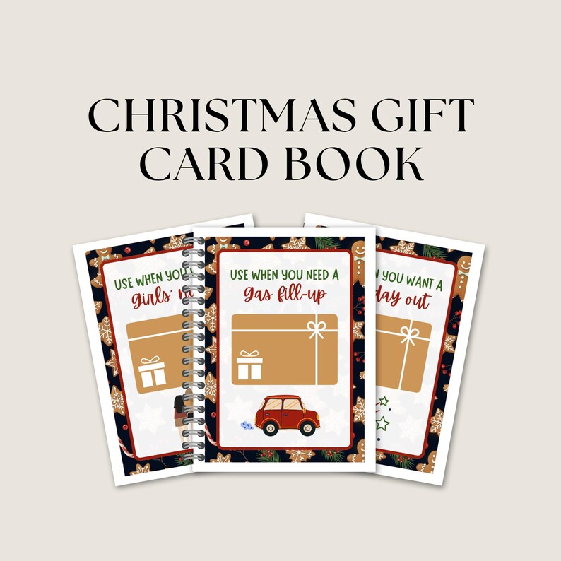 Printable Christmas Gift Card Book | DIY Personalized Gift (PDF) - Etsy