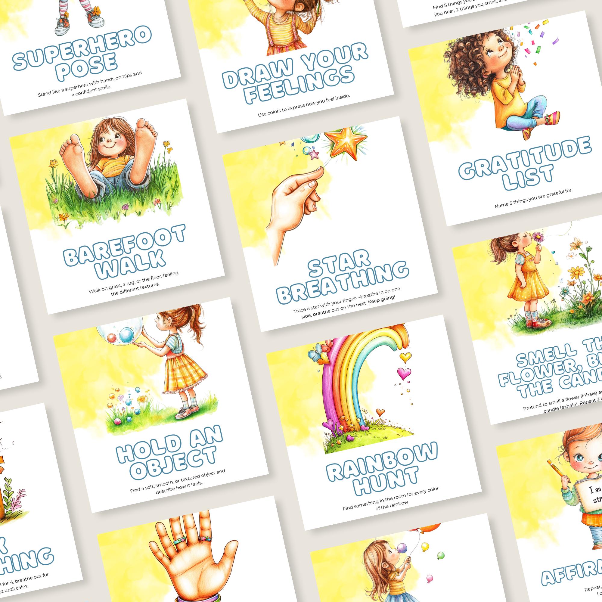 Coping Cards for Kids With Anxiety | Mindfulness & Emotional Support ...