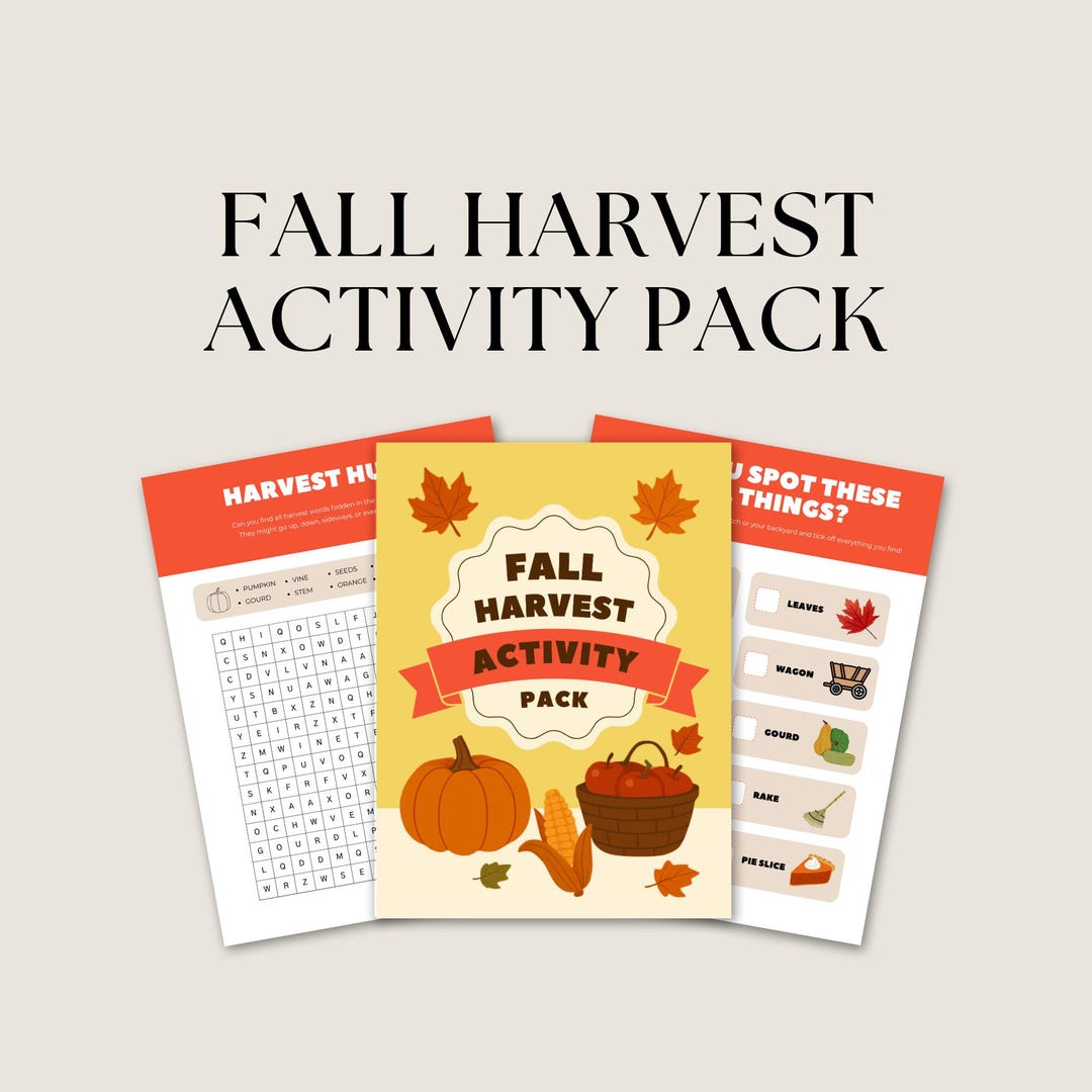 Fall Harvest Activity Pack | Fun Fall Festival & Classroom Games ...