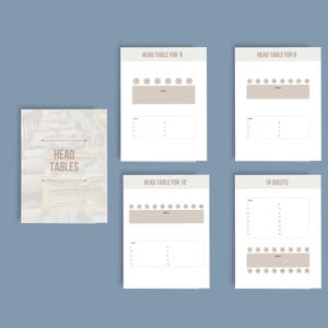 Customizable Wedding Table Seating Chart Template (digital Download) - Etsy