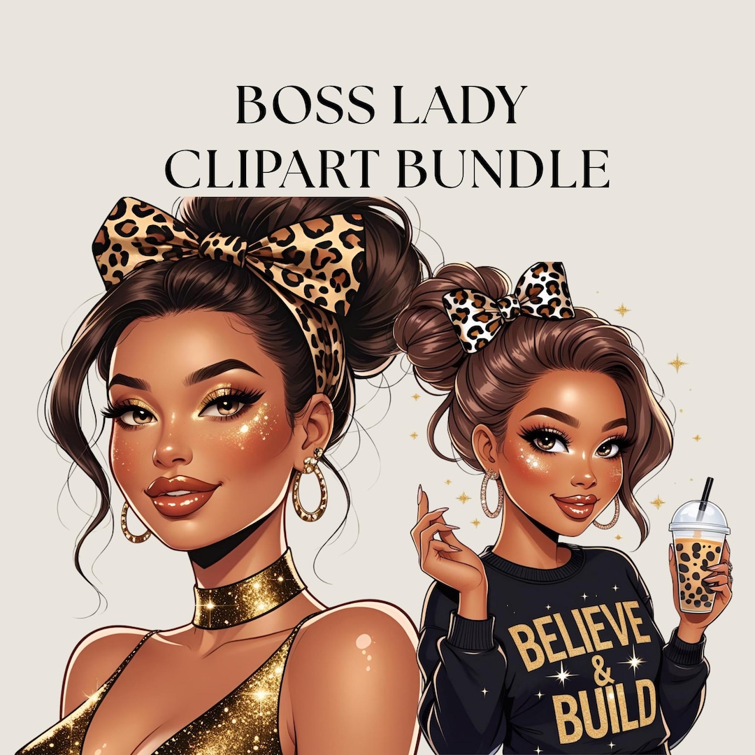 Boss Lady Clipart Bundle — Empowered, Stylish, Ready to Create - Etsy