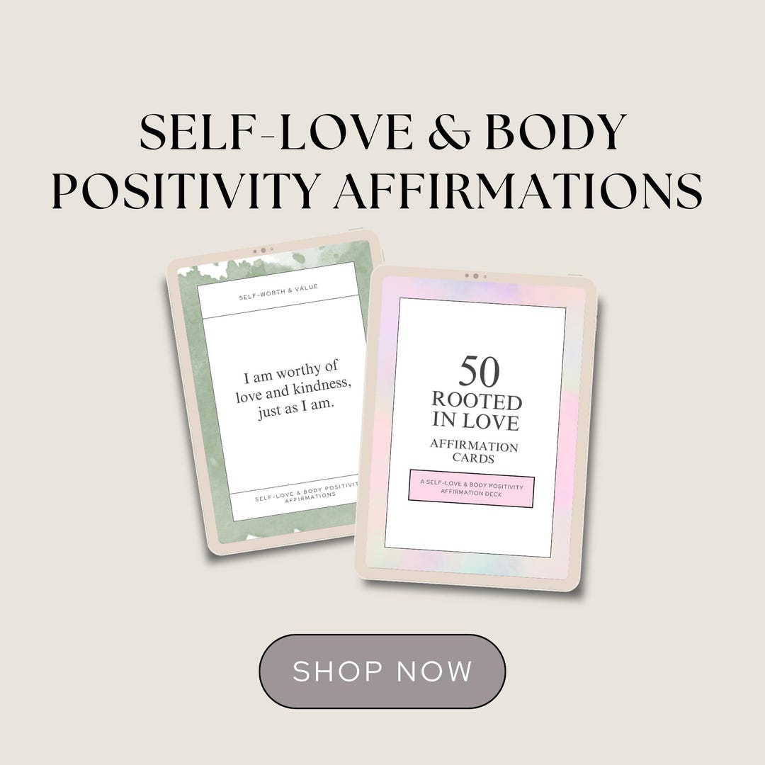 Self-love & Body Positivity Affirmation Cards: Empower Your Mindset ...