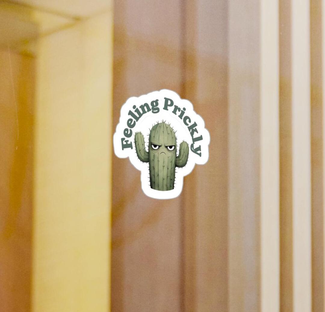 Cactus Lover Vinyl Decals, Prickly Mood Funny Stickers, Succulent Plant ...
