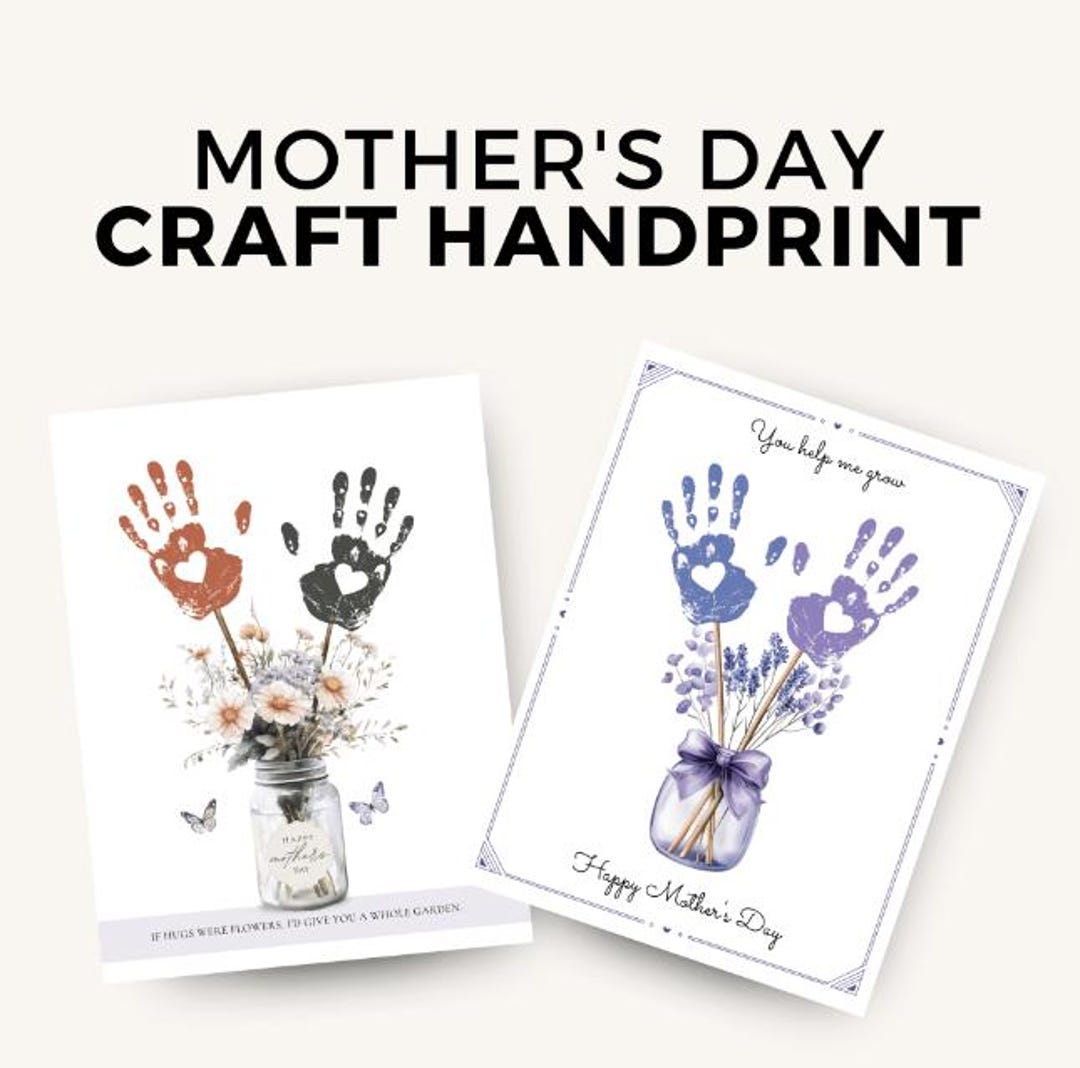 Mother’s Day Handprint Craft – A Heartfelt Keepsake for Mom and Grandma ...