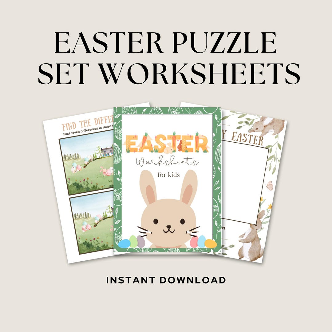 Easter Puzzle Set Worksheets – Fun Easter Printable for an Exciting ...