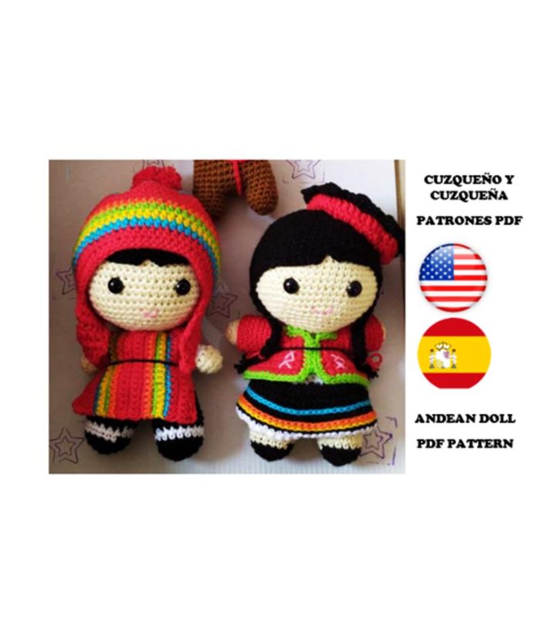 Andean Dolls Crochet Pattern / PDF Pattern for Andean Dolls / Crochet ...