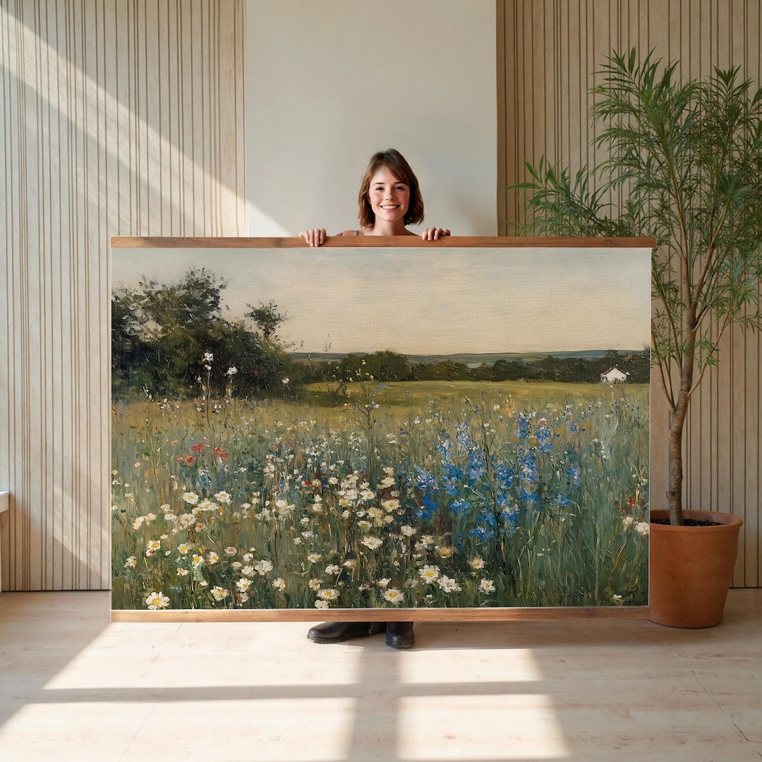 Blooming Fields, Extra Large Wall Hangings, Oversized Nature Wall ...