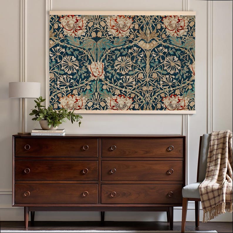 Morris Floral Pattern, Extra Large Wall Hangings, Oversized Wall ...