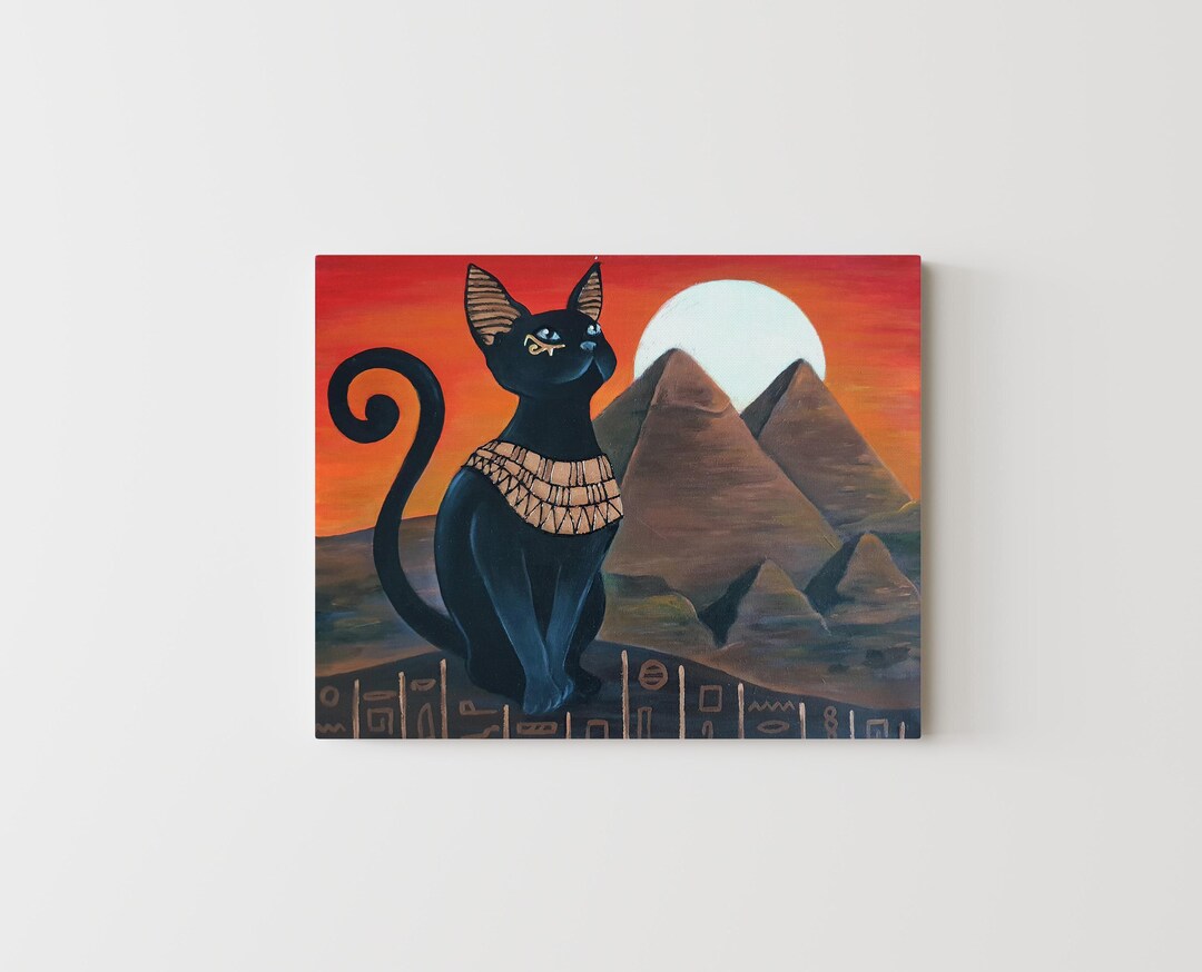 Ancient Egyptian Cat Canvas Print, Ancient Egyptian Cat Wall Art ...