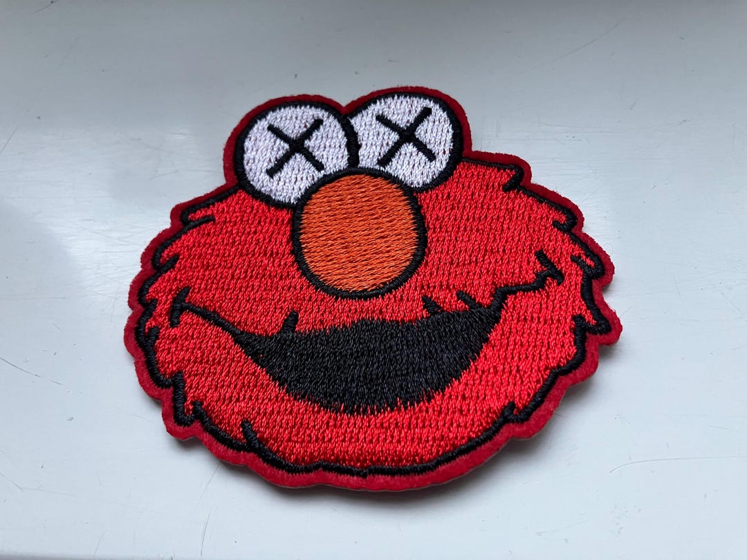 Handmade Sesame Street Dead Elmo Iron on Sew on Embroidered Patch for ...