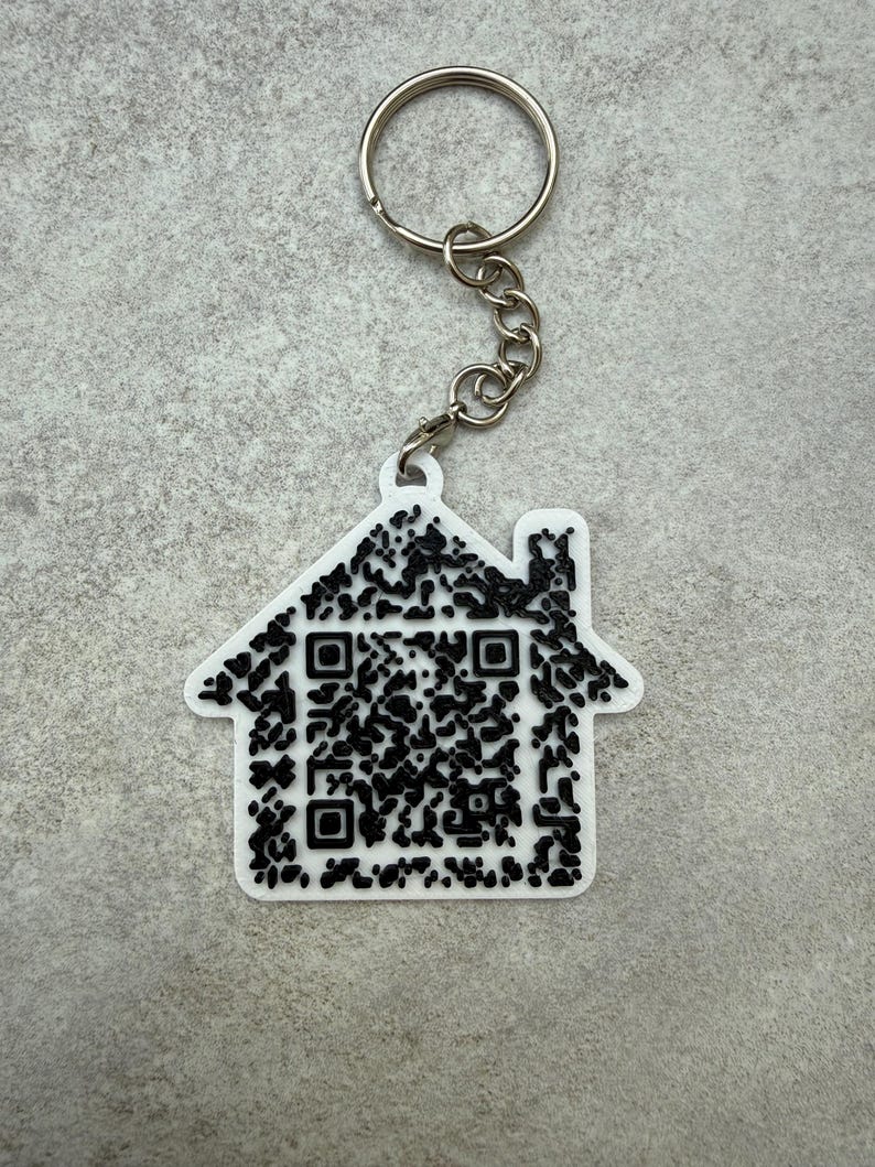 Personalised 3D Printed QR Code Keyring – Website Link - Etsy UK