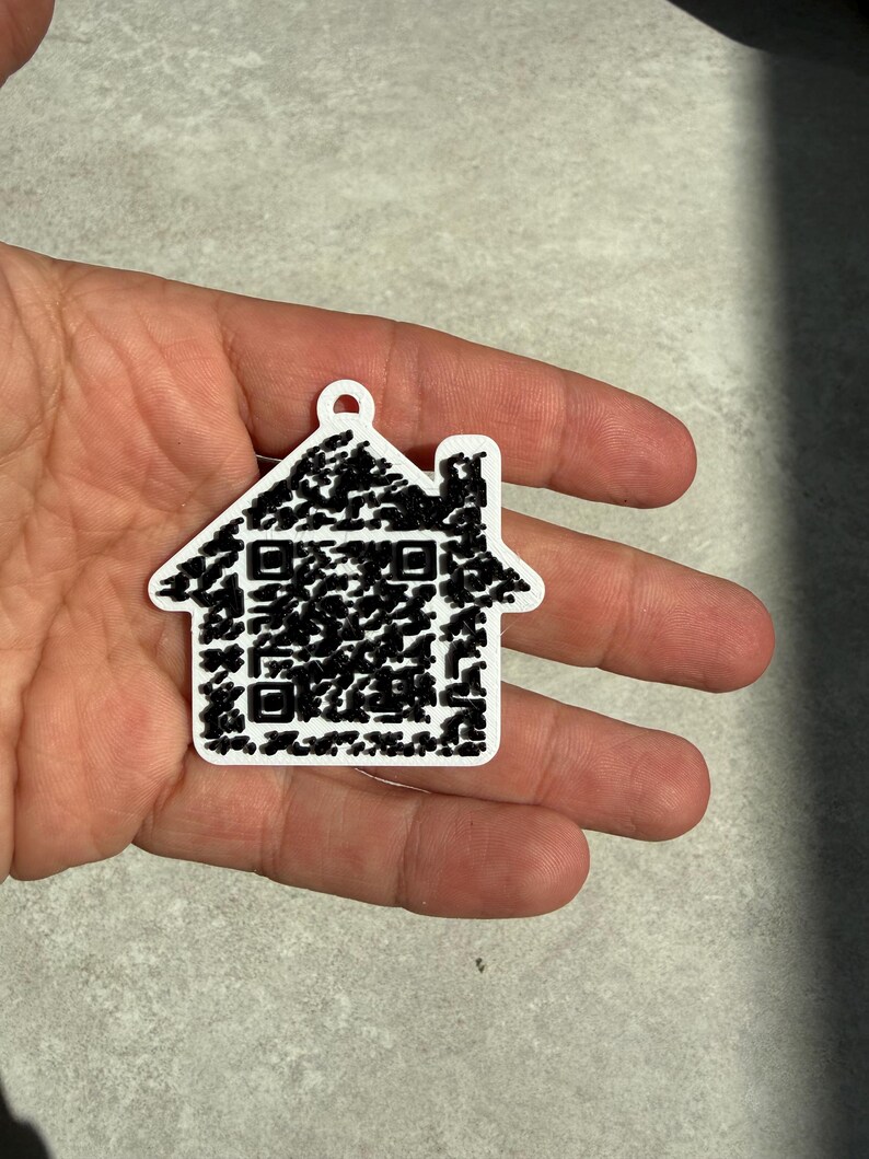 Personalised 3D Printed QR Code Keyring – Website Link - Etsy UK