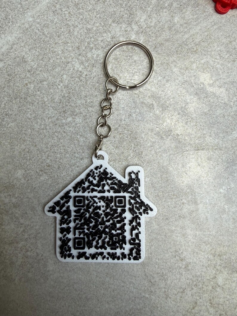 Personalised 3D Printed QR Code Keyring – Website Link - Etsy UK