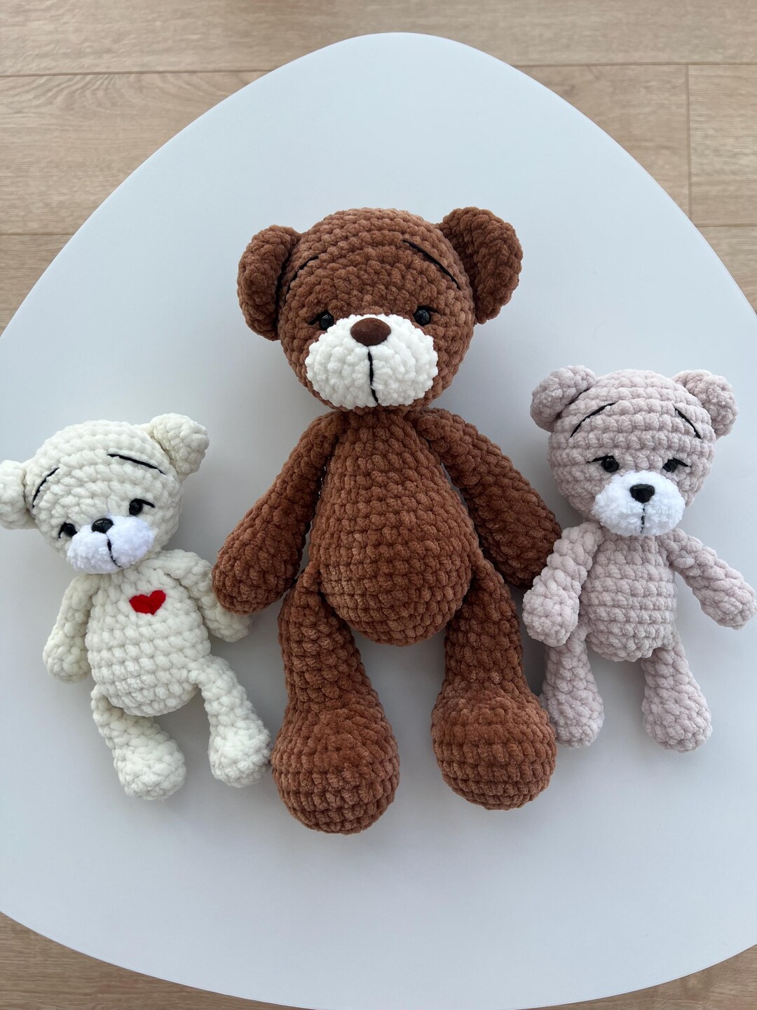 Emotional Support Teddy Bear Plush Toy, Handmade Soft Comfort Bear Gift ...
