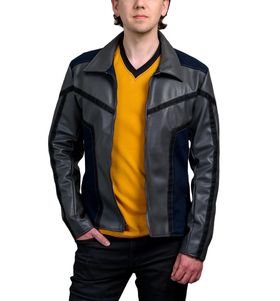 Starfleet Uniform, Star Trek Strange New Worlds Leather Jacket Men ...